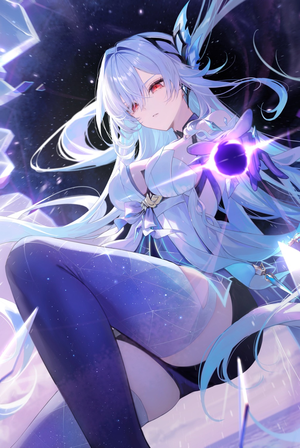 magako genshin impact skirk dress no bra thighhighs | #1243999 | yande.re